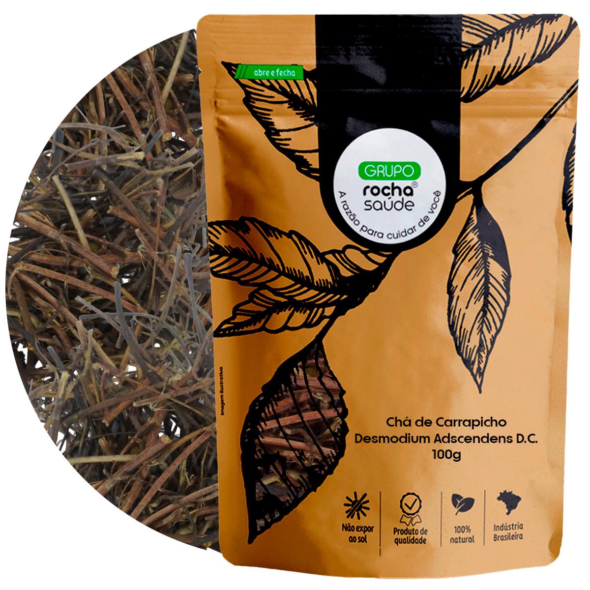 Cha de Carrapicho Grupo Rocha Saude Selecionado 100% Puro 100g