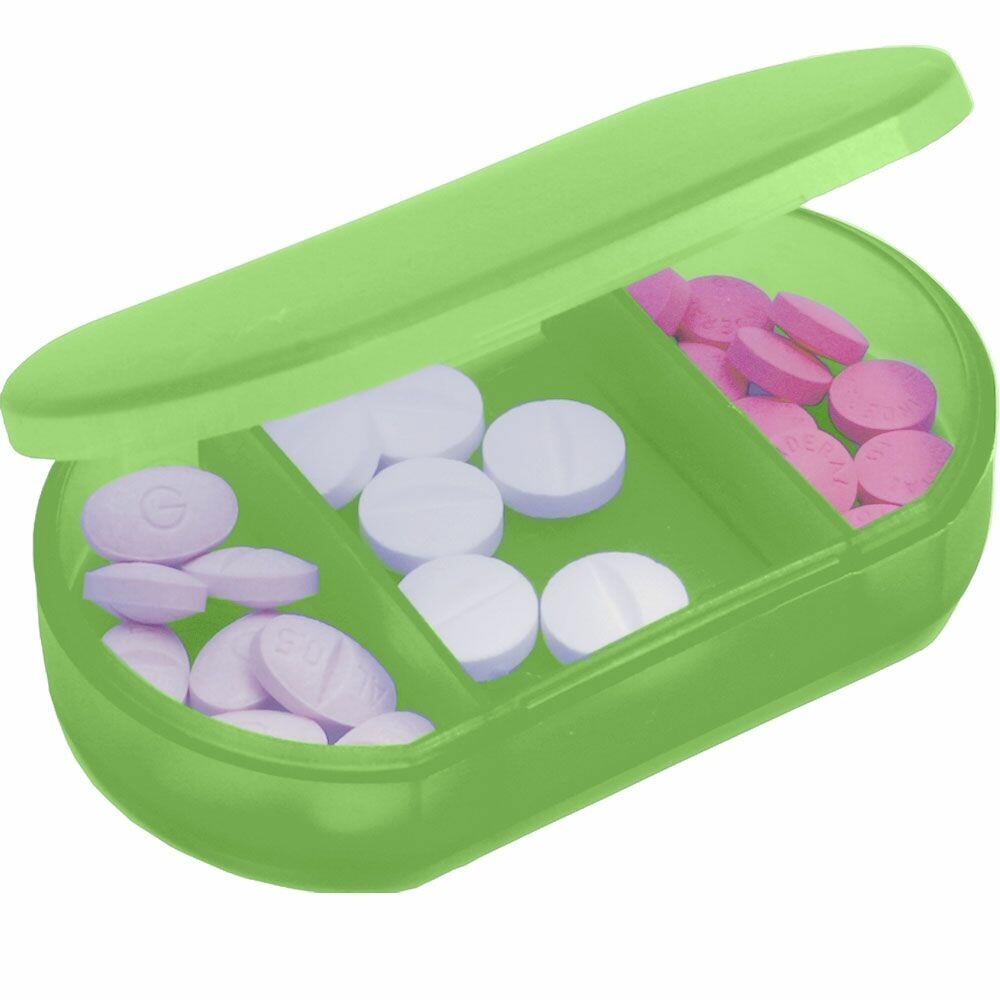 Comprar Kit 5x Porta Comprimidos Com 3 Divis rias TopGet Verde A