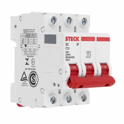 Comprar Disjuntor Din Tripolar 70a Steck Curva C - a partir de R$94,90 - FELIPE MATERIAIS DE ...