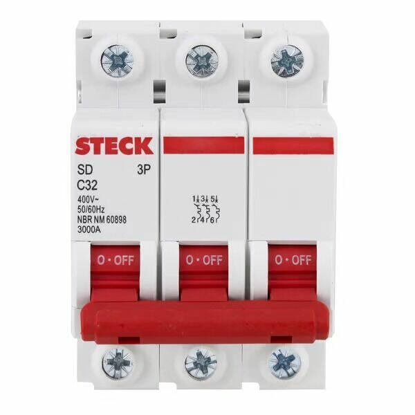 Comprar Disjuntor Din Tripolar Steck Curva C 32A - a partir de R$66,40