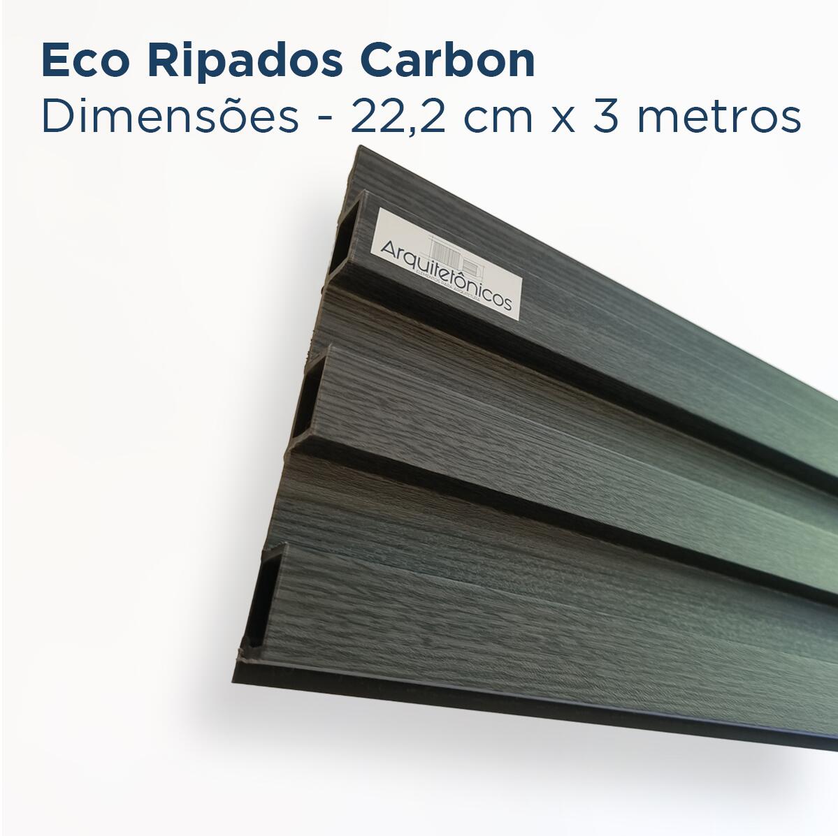 Painel Ripado Black Carbon 20,3 cm x 300 cm | Arquitetônicos - R$264,30