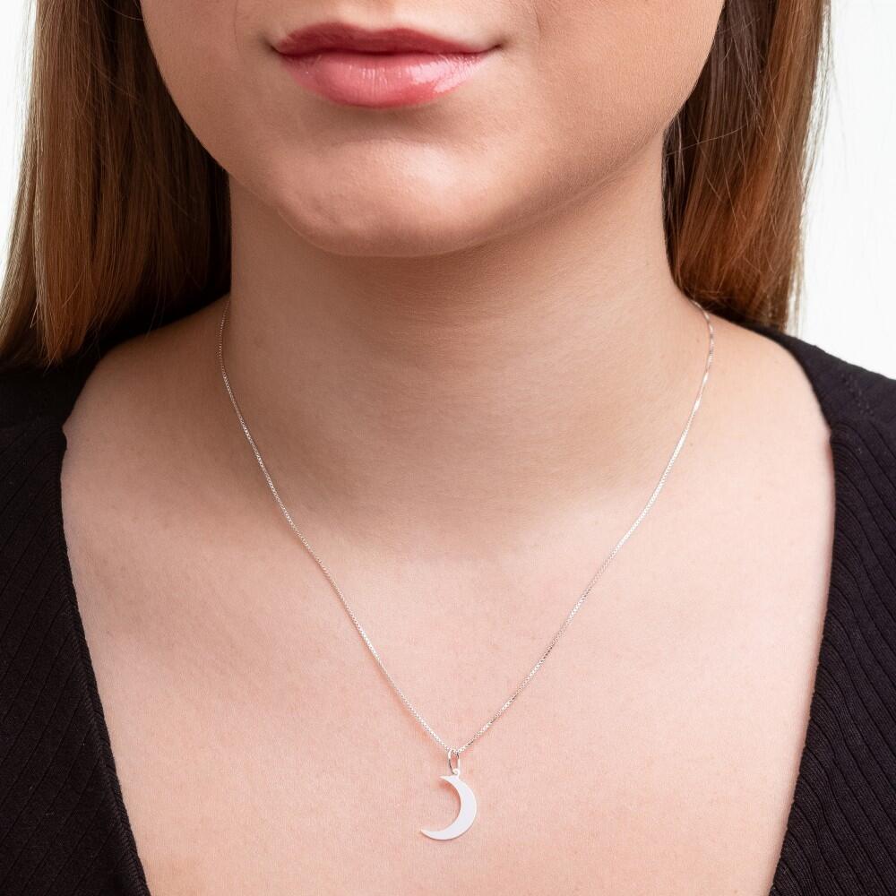 Comprar Pingente de Prata Lua Minguante - CLPratas | Com você linda todo dia!