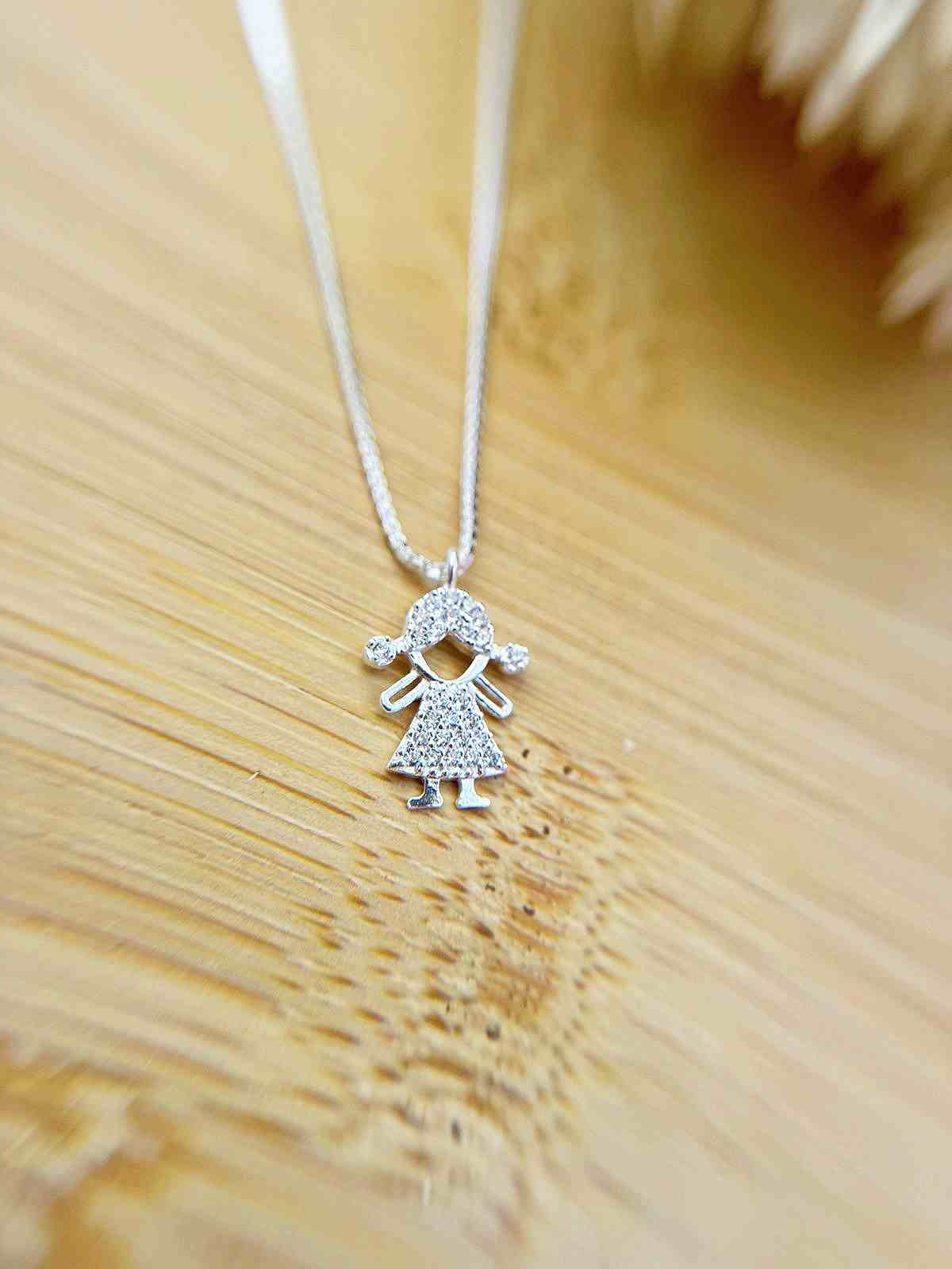 Comprar Colar Filha Menina Cravejado - CLPratas | Com você linda todo dia!