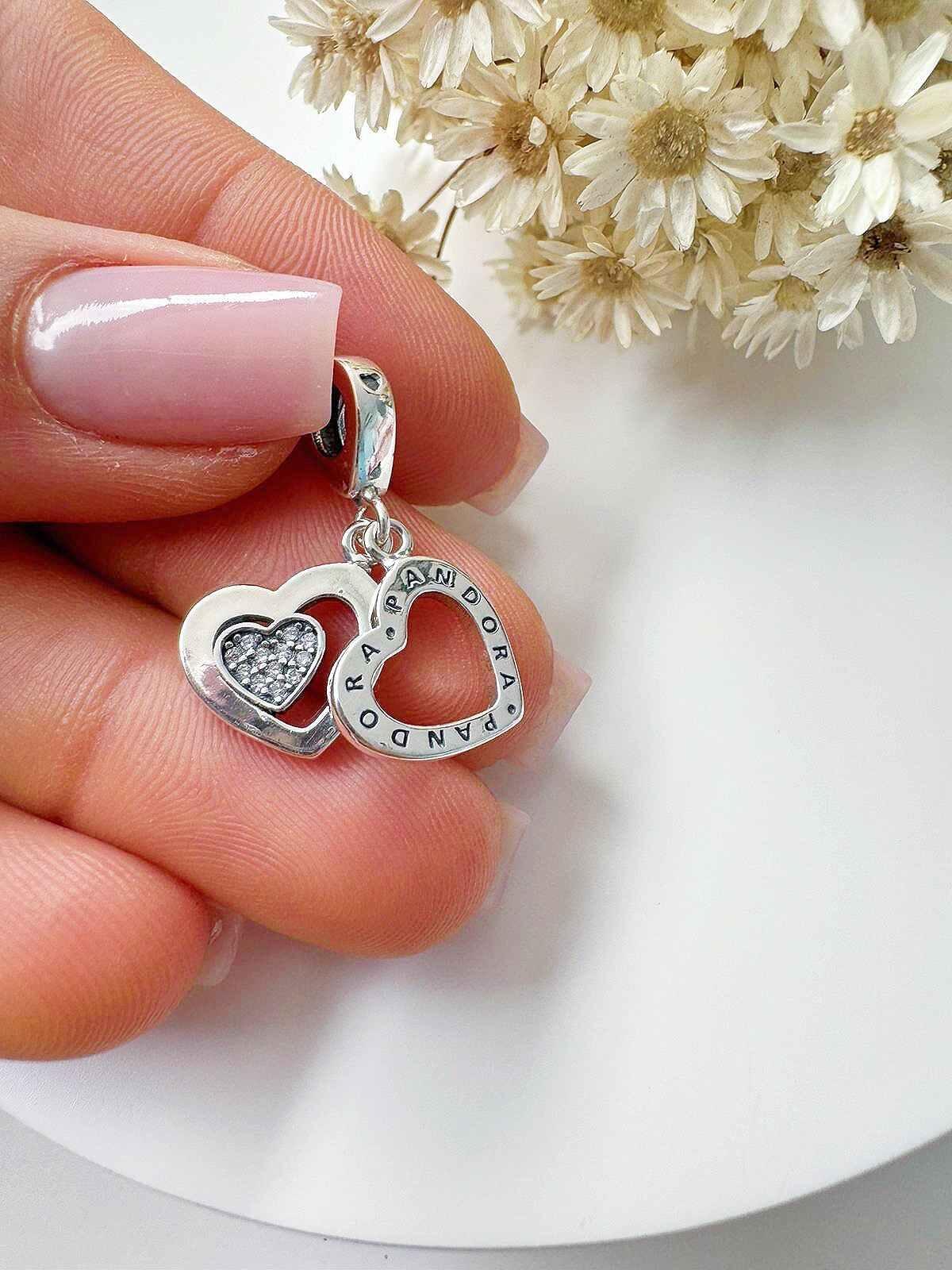Comprar Berloque Duplo Coração Pandora - CLPratas | Com você linda todo ...