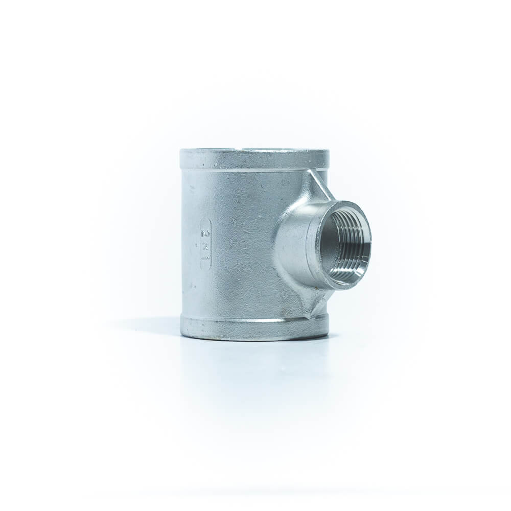 TÊ de Redução Aço Inox 304 90 Graus Rosca Fêmea BSP