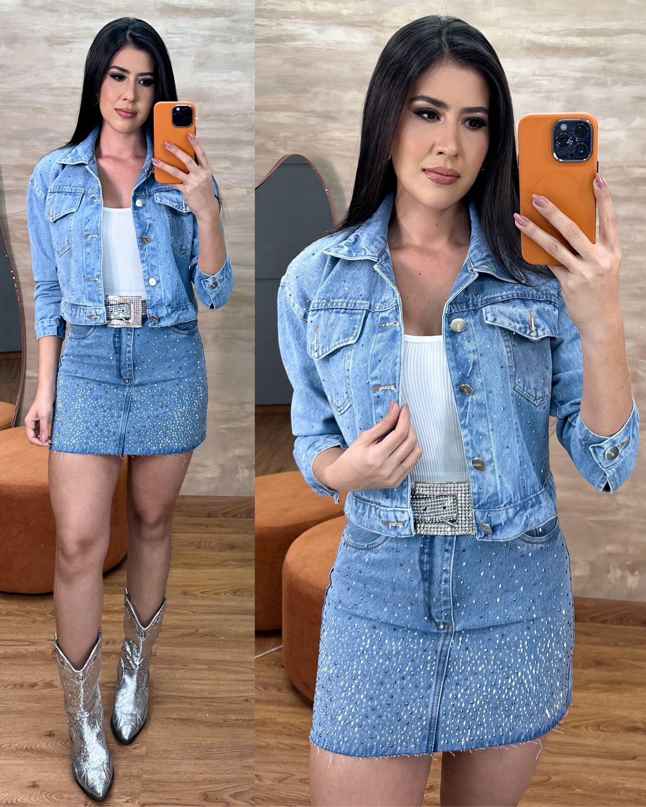 Comprar SAIA JEANS STRASS - Moda Bijoux