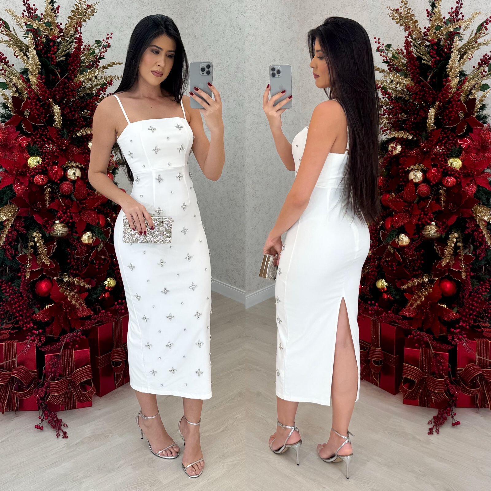 Comprar VESTIDO MIDI STRASS - Moda Bijoux