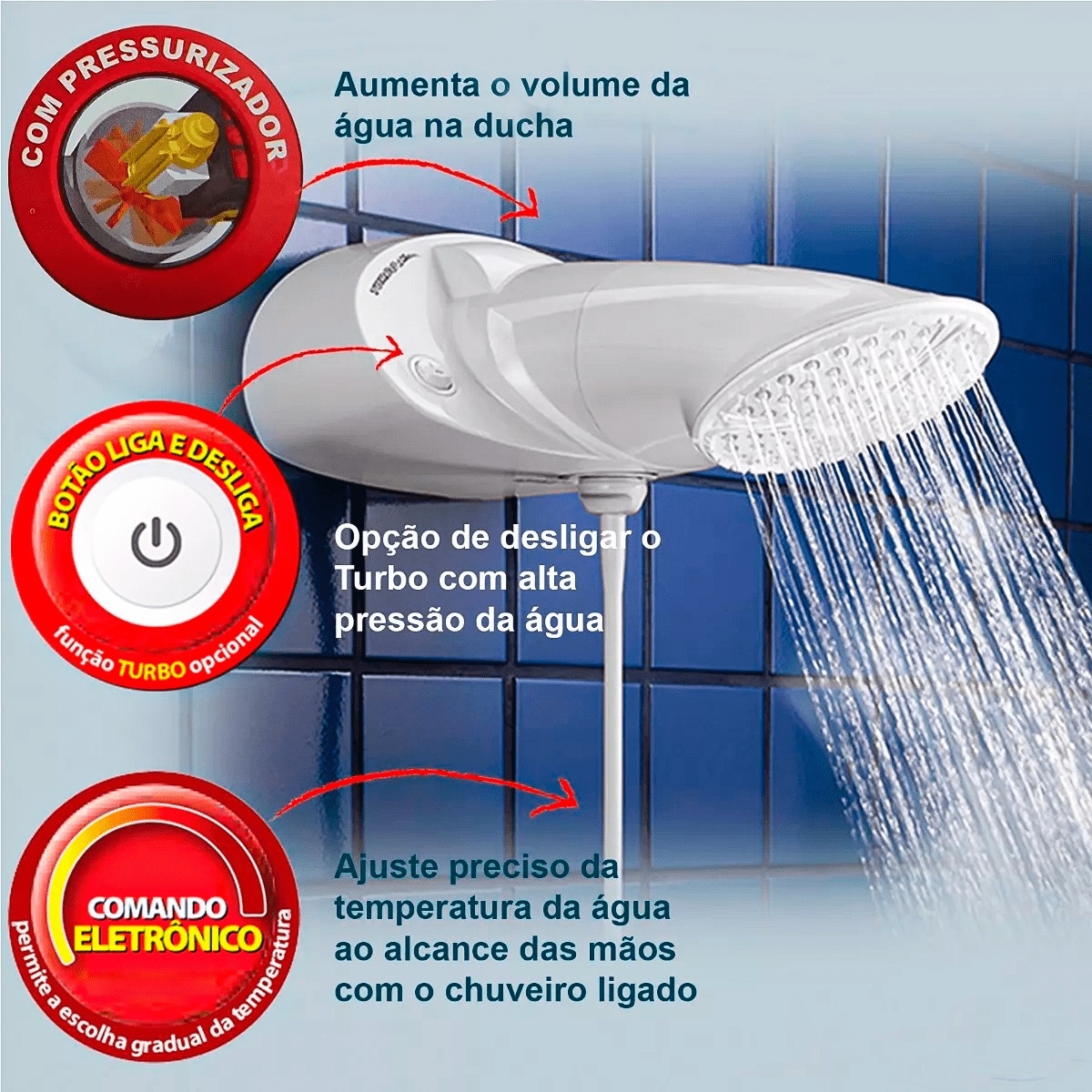 Comprar Chuveiro Elétrico Top Jet - Potencial Elétrico e Hidráulico