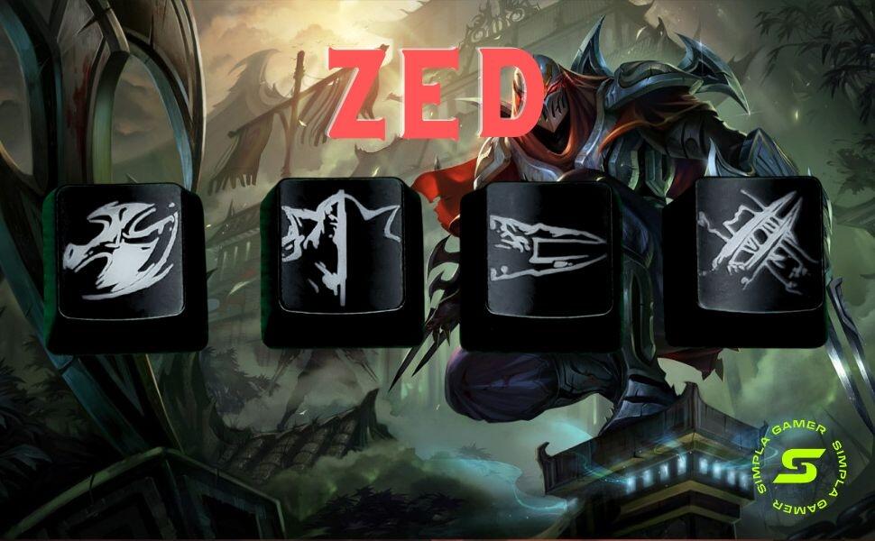 Keycaps Zed League of Legends - 4 Teclas Personalizadas (ABS, OEM R3) - a partir de R$44,55
