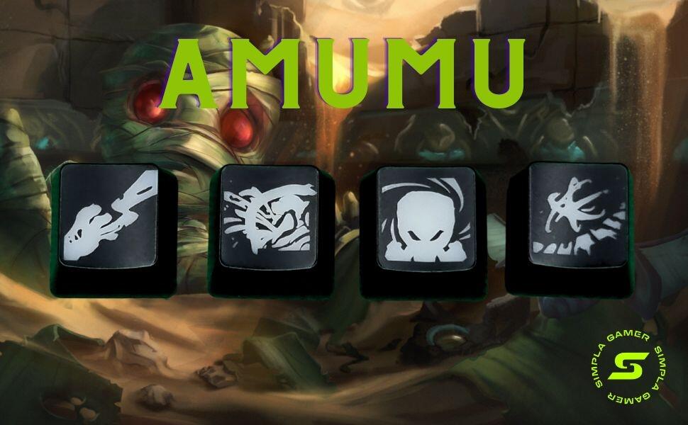 Keycaps Amumu League of Legends - 4 Teclas RGB Gravadas a Laser - a ...