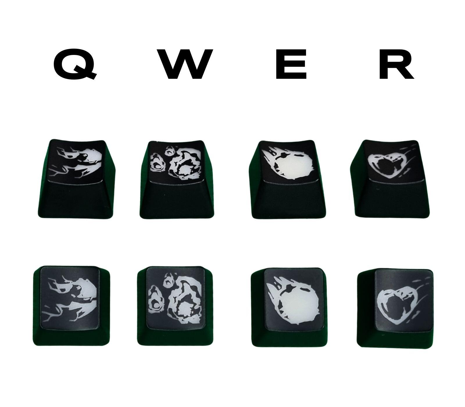 Keycaps Ahri League of Legends - 4 Teclas Gravadas a Laser - a partir ...
