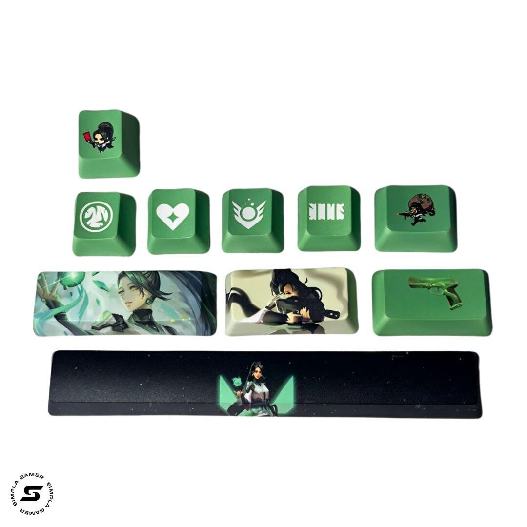 Sage Valorant - 10 Keycaps Valorant Sage (Sublimação Plástica, Perfil ...