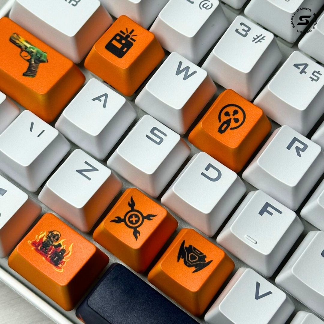 Raze - 10 Keycaps Valorant Raze (PBT, Perfil OEM) - a partir de R$99,75