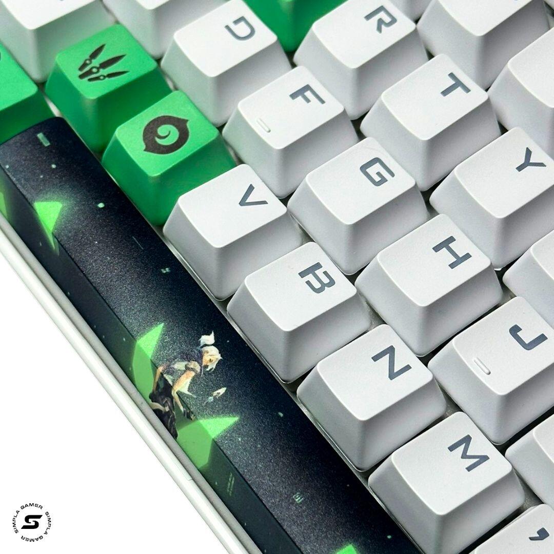 Jett - 10 Keycaps Valorant Jett (PBT, Perfil OEM) - a partir de R$99,75