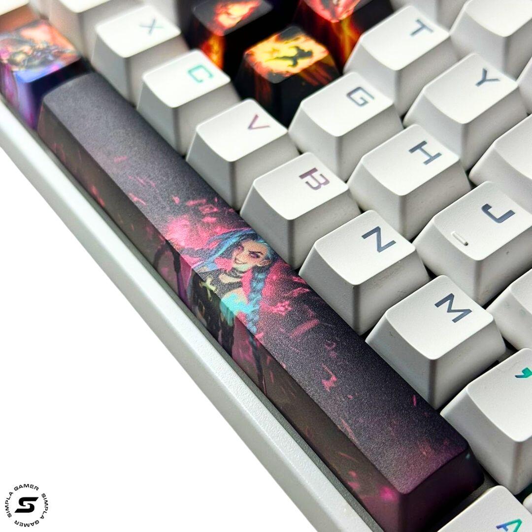 Keycaps Jinx League of Legends ? 12 Teclas Personalizadas (PBT, OEM ...