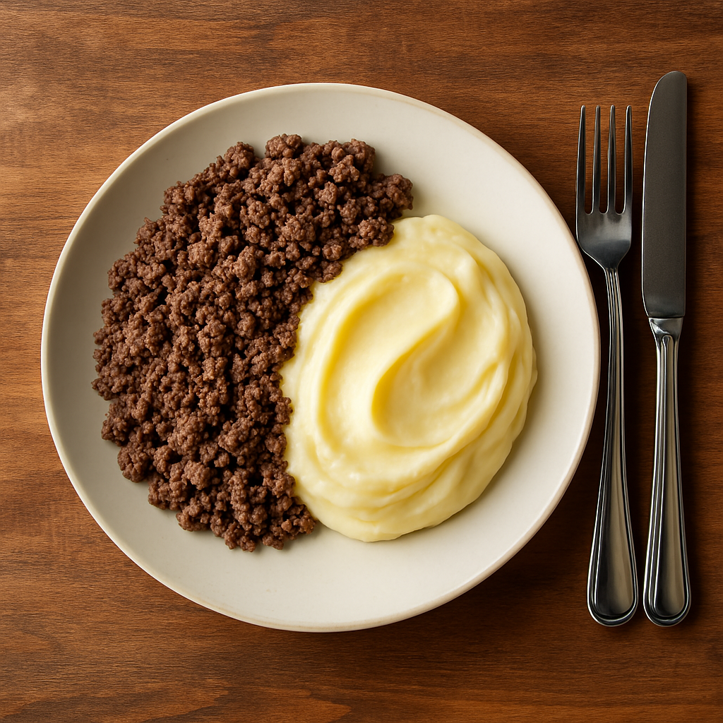 Comprar 09 - Patinho Moído + Purê de Batata Doce - a partir de R$18,81
