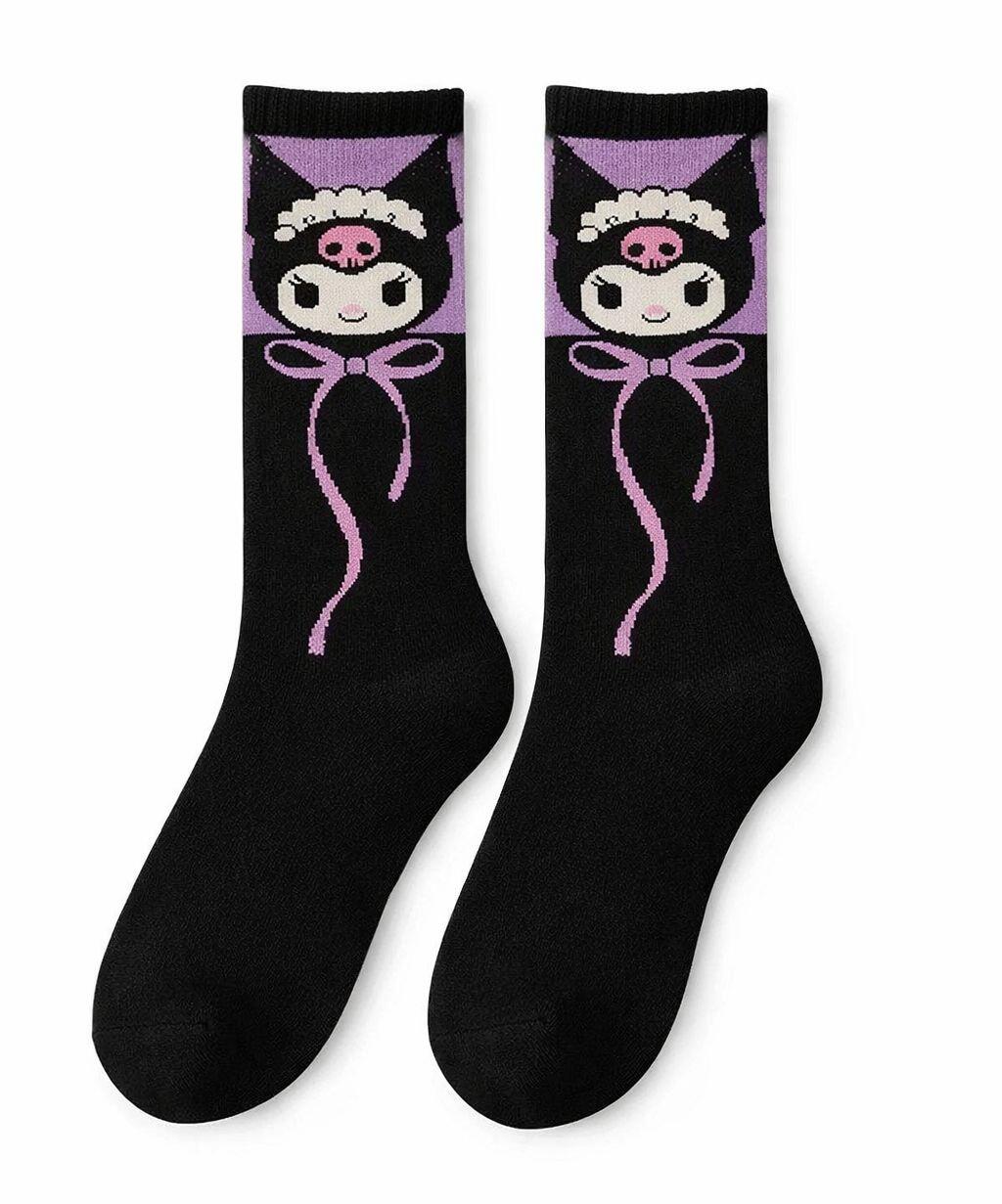 Comprar Meia Cano Médio Kuromi - R$39,99 - Cabide do Rock