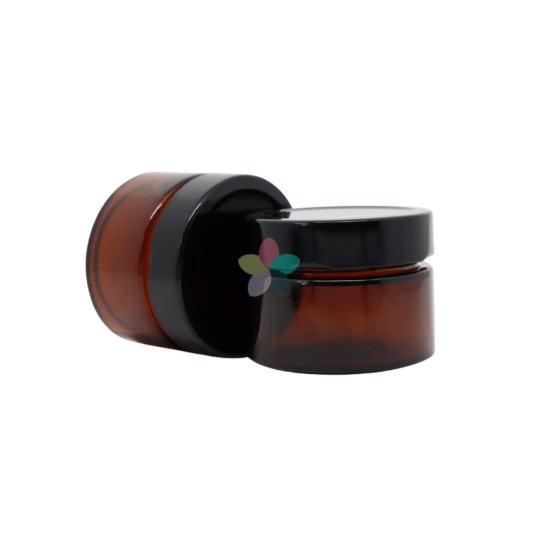 Kit com 12 Potes de Vidro Mini Pianezza 150ml - Âmbar