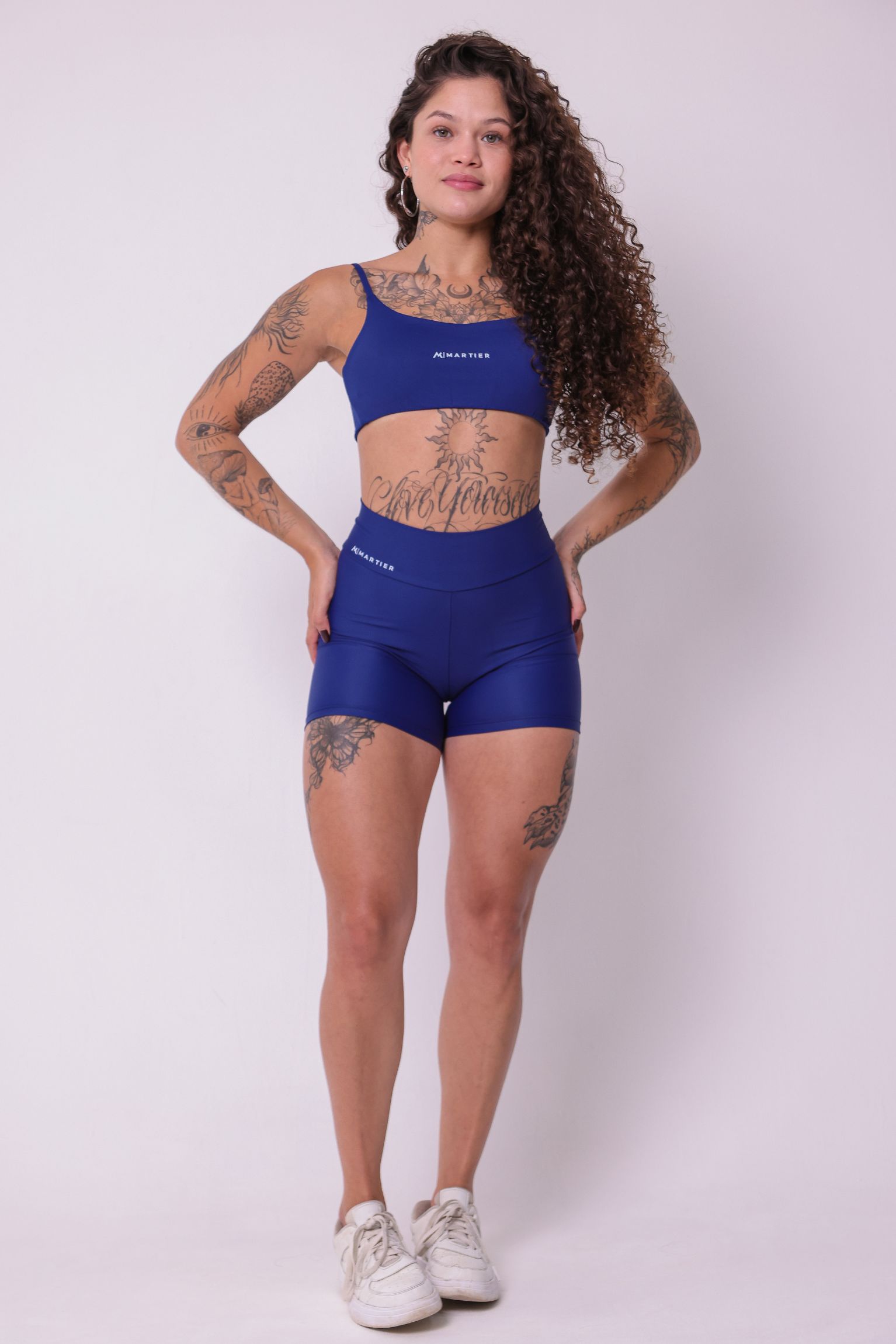 Conjunto Top Summer e Short Basic Marinho - Martier fitwear & beachwear