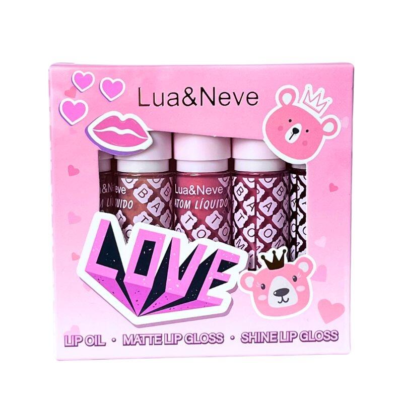 Kit lip oil, gloss e batom - Lua & Neve