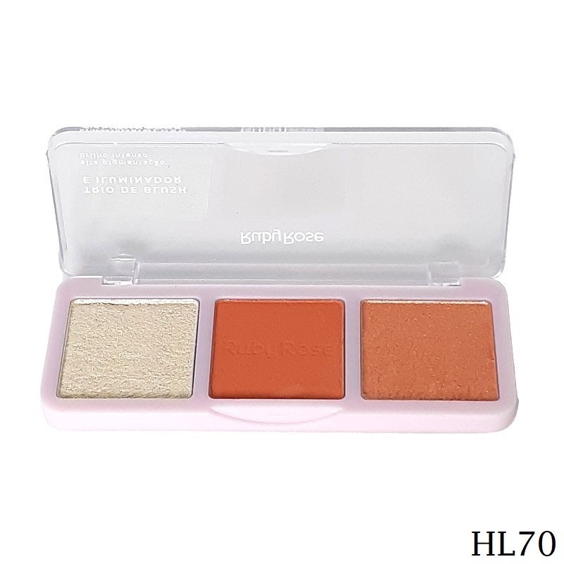 Trio de blush e iluminador - Ruby Rose