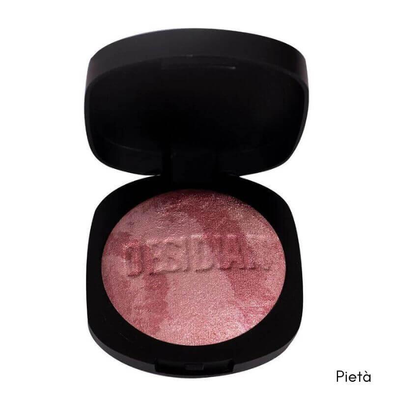 Blush Carved in Marble Obsidian Ruby Rose