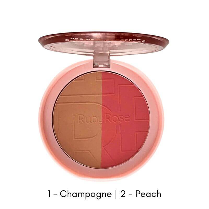 Blush compacto Dual Cheeks - Ruby Rose