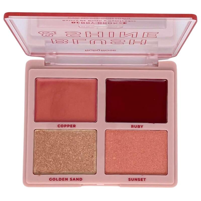 Paleta Blush e Iluminador Berry Bronze Ruby Rose