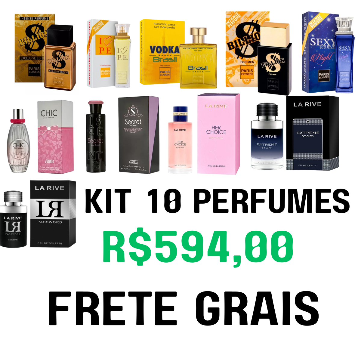 Comprar Kit com 10 Perfumes Importados Originais | 100ml Cada | Frete ...