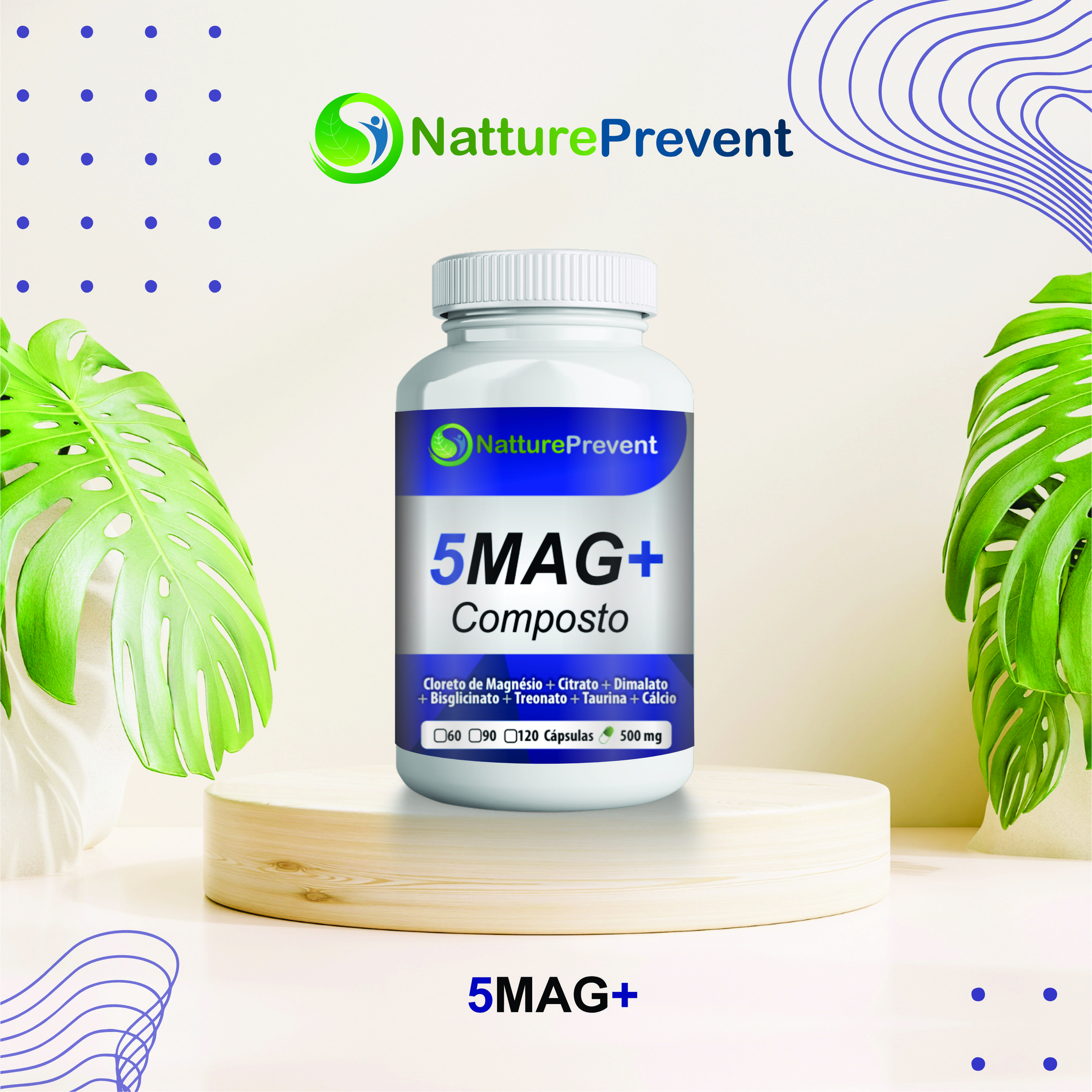 Comprar Composto 5MAG 500mg - Citrato de Magnésio, Cloreto de Magnésio ...