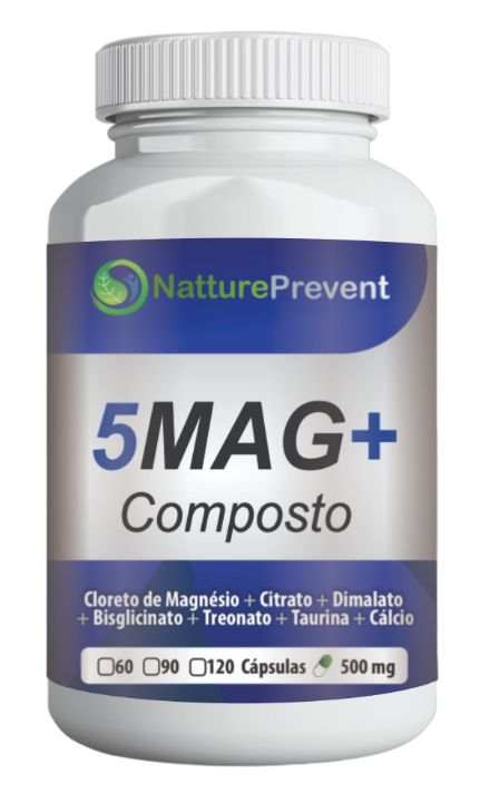 Comprar Composto 5MAG 500mg - Citrato de Magnésio, Cloreto de Magnésio ...