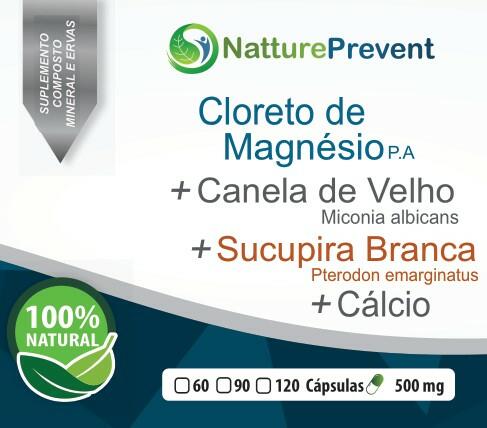Comprar Cloreto de Magnésio P.A., Canela de Velho, Sucupira e Cálcio 500 mg - de R$20,60 a R$26 ...