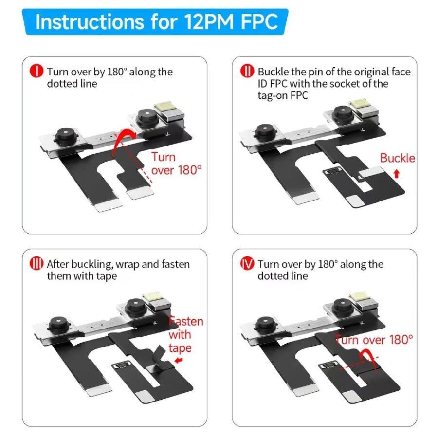 Comprar Flex Tag-on Face-ID JCID IP 12PM Non-removal Repair FPC - a ...