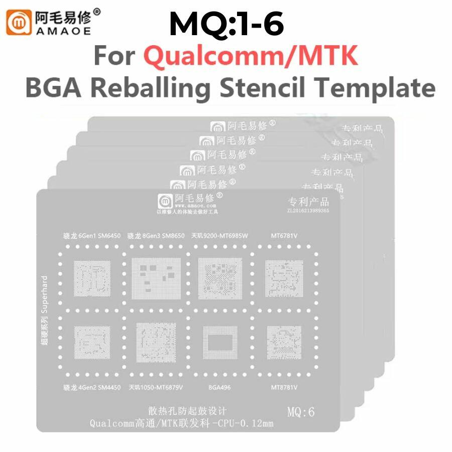 Comprar Kit Stencil AMAOE BGA Reballing Qualcomm/MTK CPU MQ1-6 6 em 1 - HCELL Distribuidor - O ...