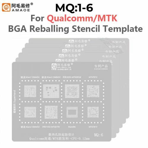 Comprar Kit Stencil AMAOE BGA Reballing Qualcomm/MTK CPU MQ1-6 6 em 1 - HCELL Distribuidor - O ...
