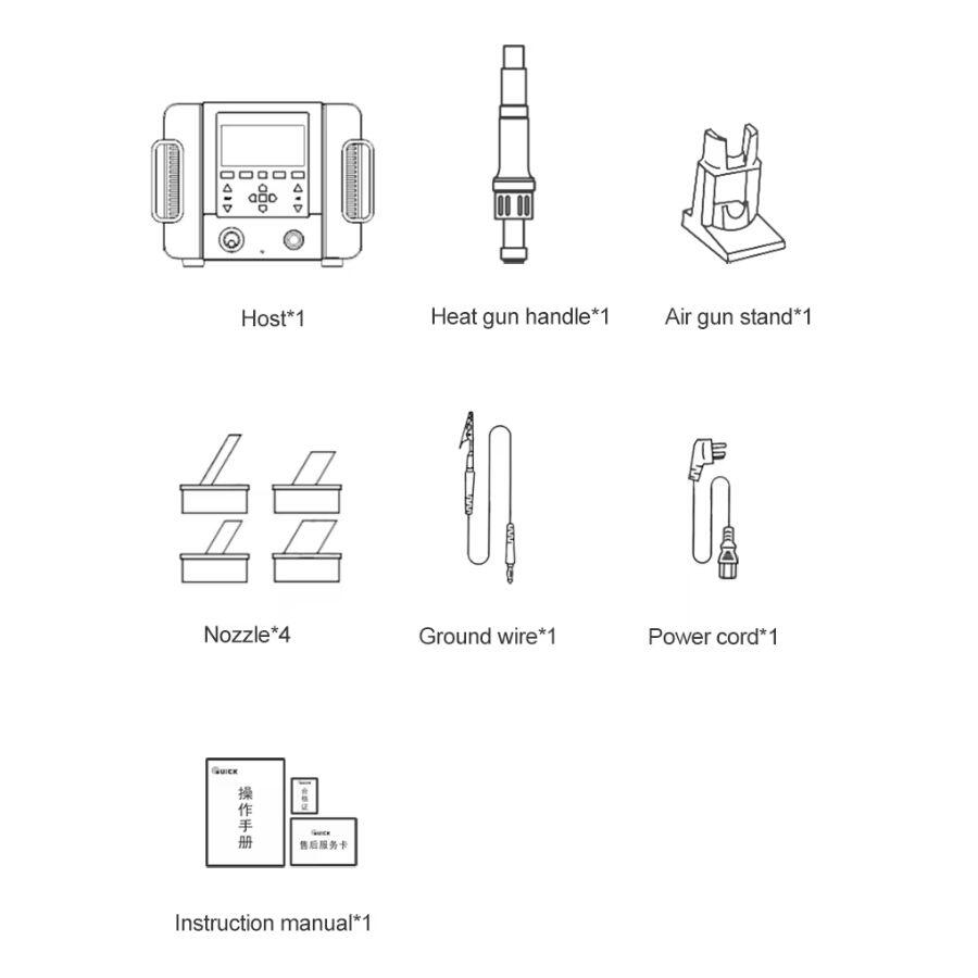 Comprar Estação de Ar Quente QUICK 861Pro 1300W - HCELL Distribuidor ...