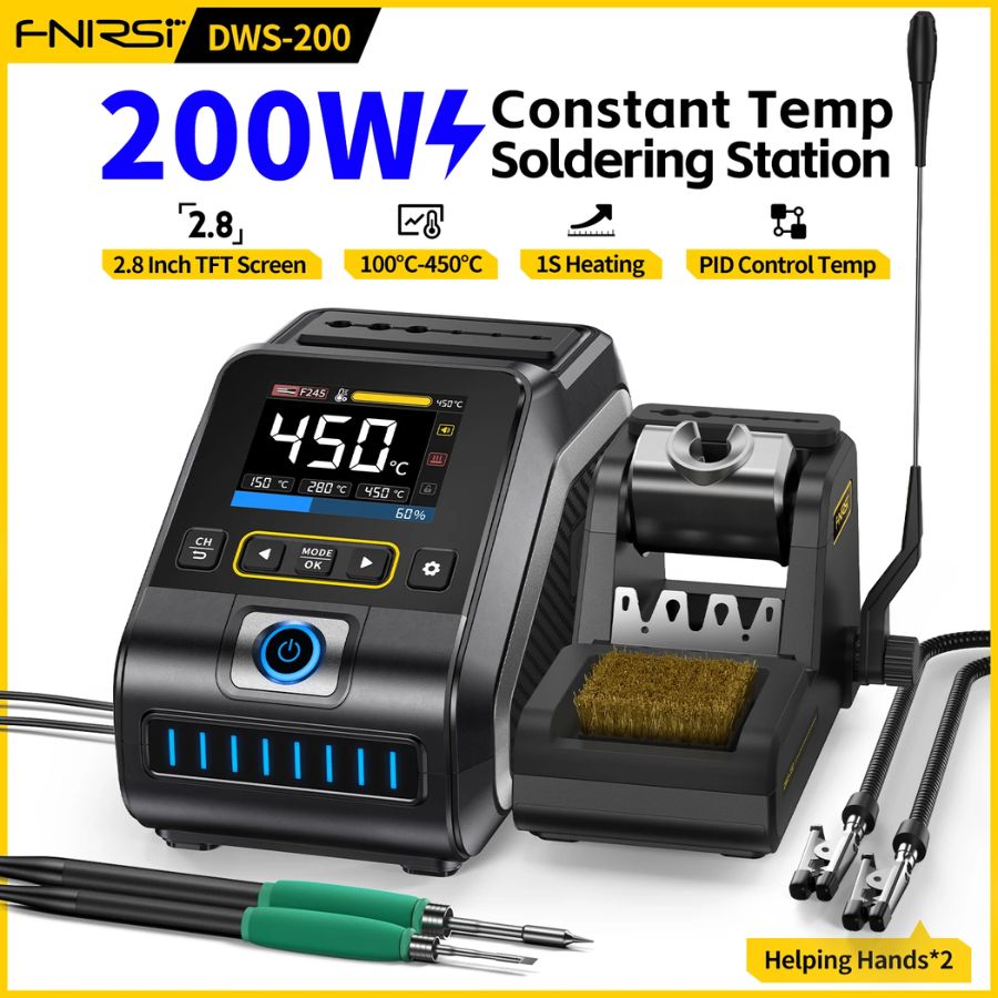 Comprar Estação de Solda FNIRSI DWS-200 C210/C245 200W Full Set - HCELL ...