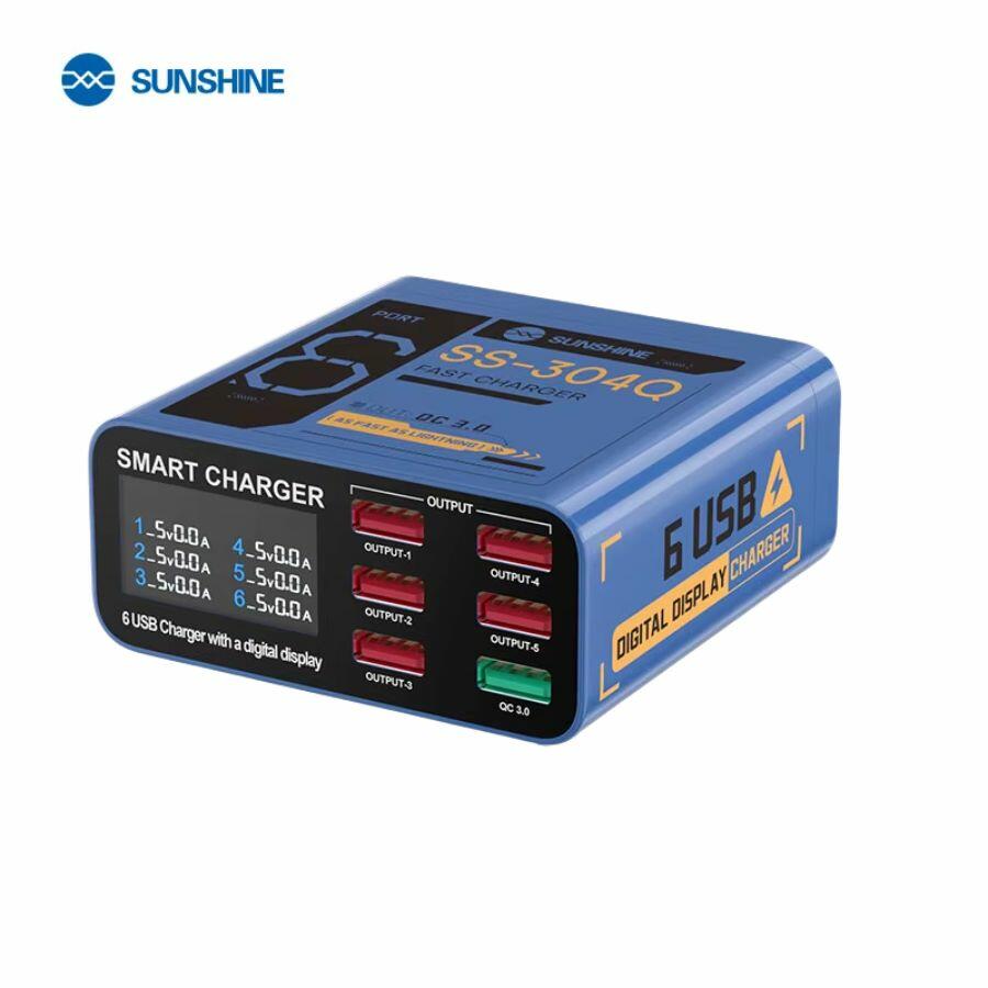 Comprar USB Charger SUNSHINE SS-304Q 6 Portas Azul - a partir de R$136,40