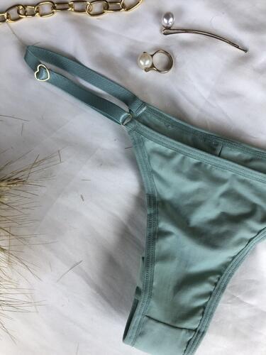 Calcinha Lola Toda Em Microfibra Regulagem Coraçao Dourada
