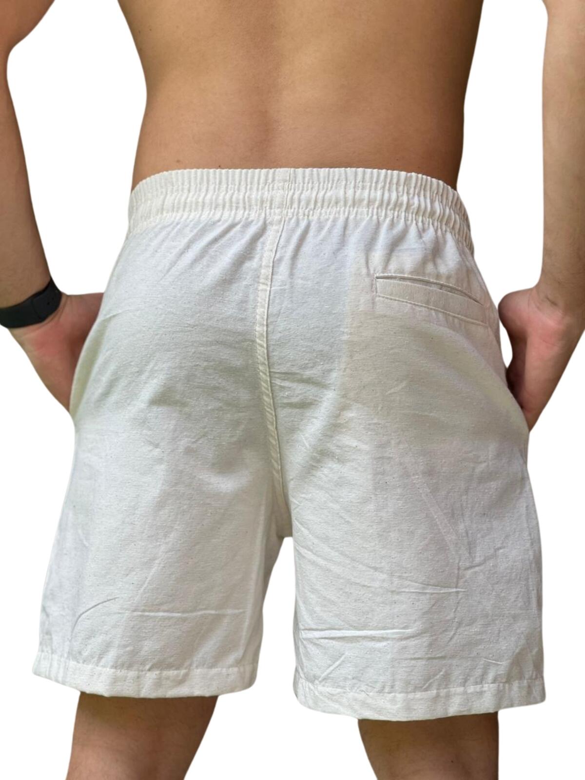 BERMUDA SARJA MAURICINHO MASCULINA CURTA COM BOLSO