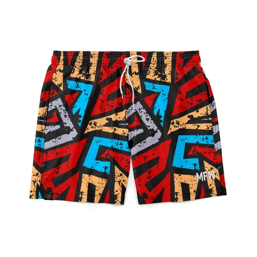 Short Abstract Tactel Masculino - R$45,00
