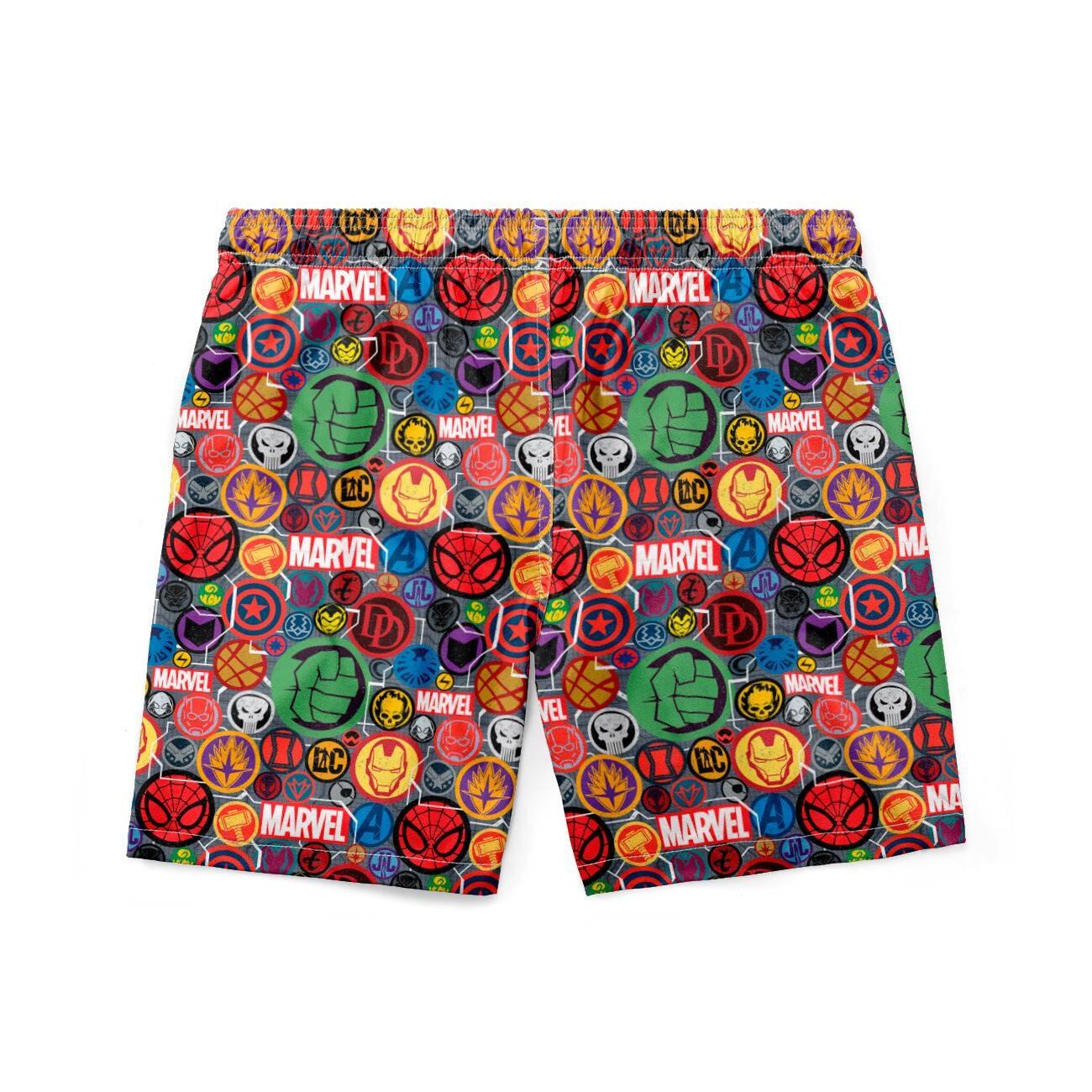 Short Marvel Herois Tactel Masculino - R$45,00