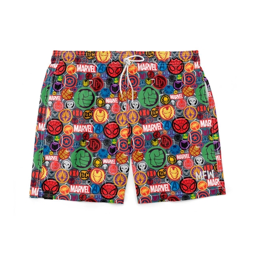 Short Marvel Herois Tactel Masculino - R$40,00