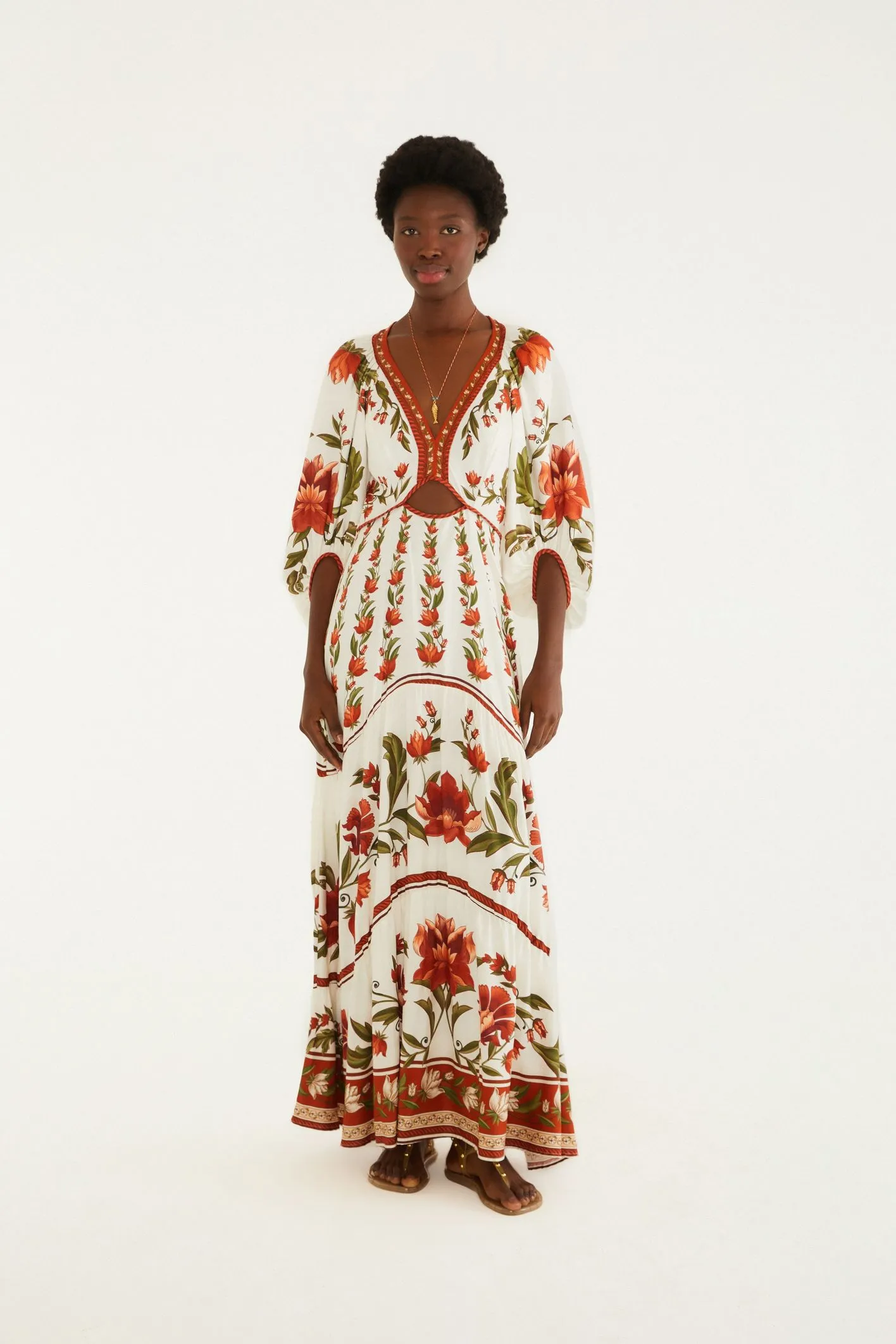 Comprar Vestido Longo Manga Natália FARM - Alto Verão 2026 - Loja KJU ...