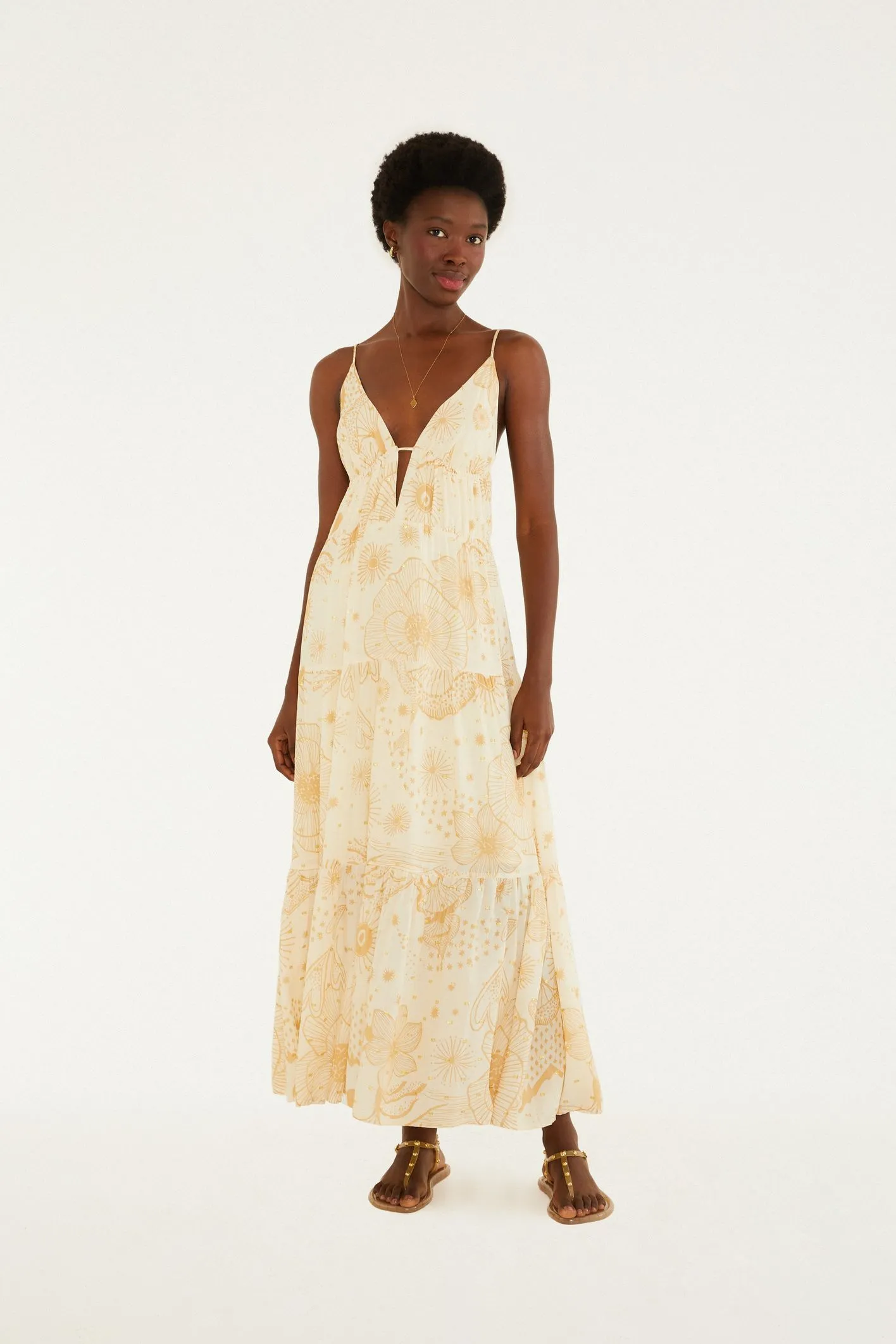 Comprar Vestido Longo Sem Manga Jardim Místico FARM - Alto Verão 2026 ...