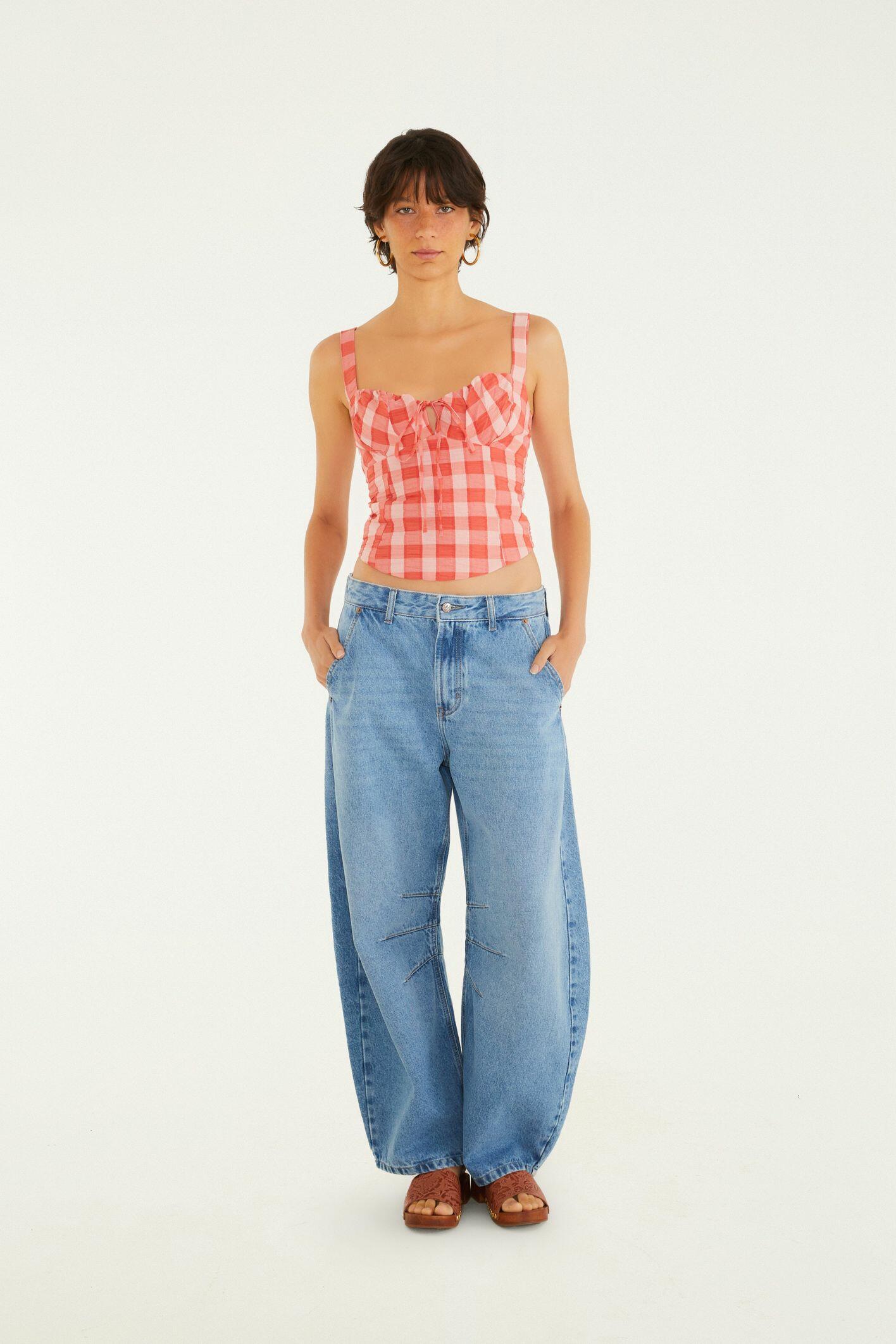Comprar Corselet Xadrez Trancoso FARM - Loja KJU Brasil