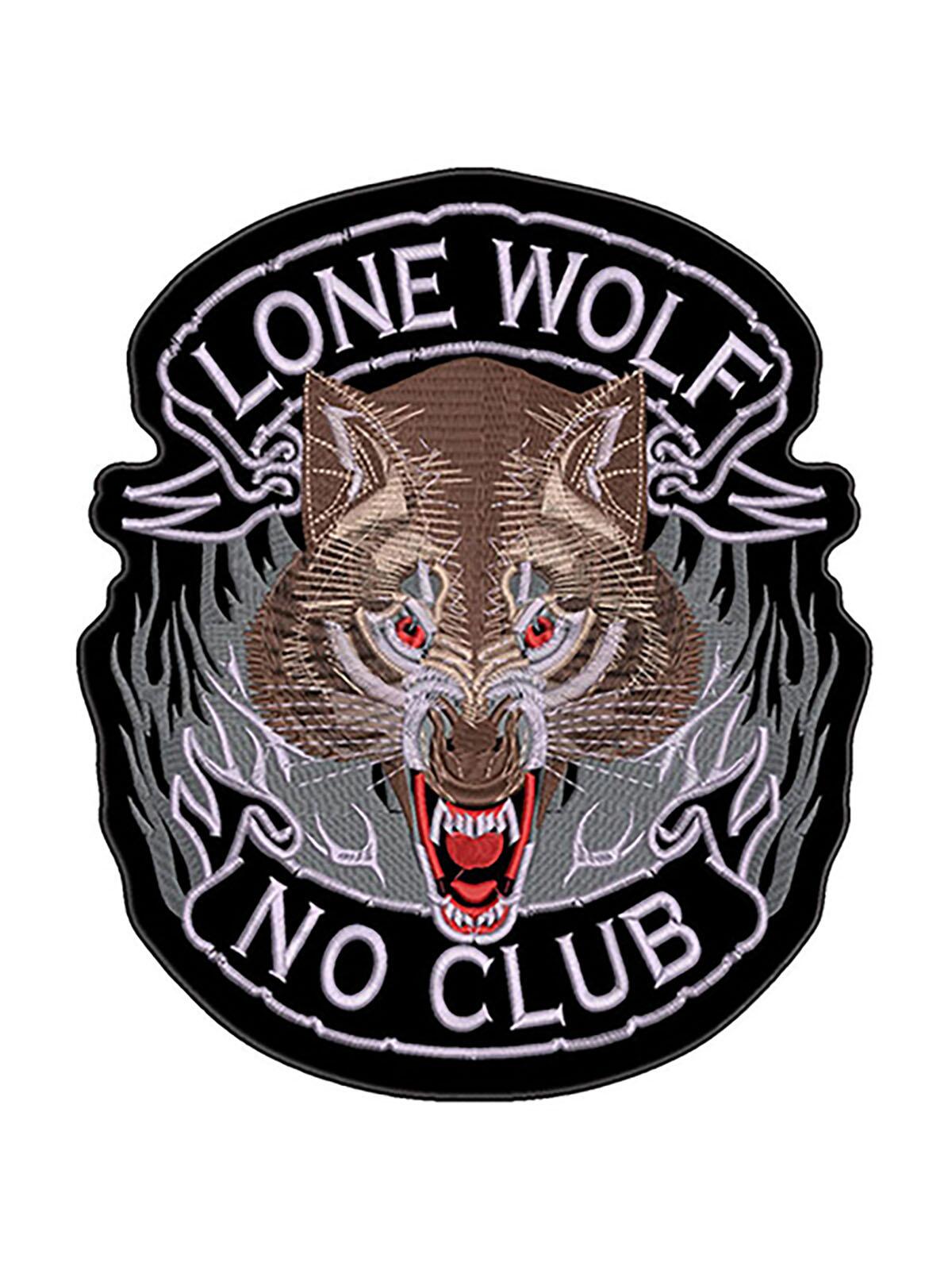 Comprar Patch Bordado Lobo Lone Wolf No Club 30x25 cm Cód.1220 - a partir de R$101,66