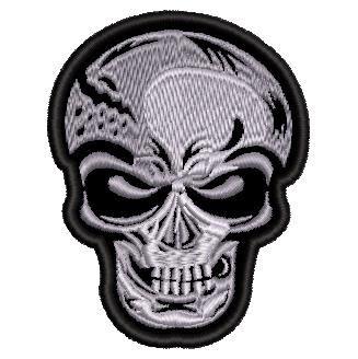 Comprar Patch Bordado Skull 8x6 cm Cód1479 - a partir de R$18,04