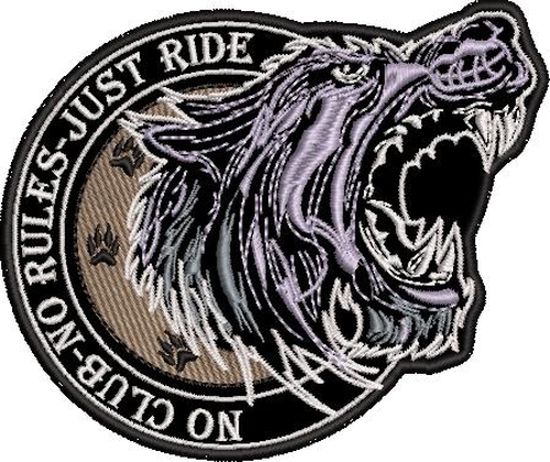 Comprar Patch Bordado Lobo No Club No Rules 10x11 cm Cód.1781 - a ...