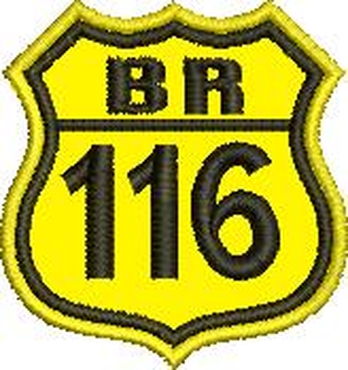 Comprar Patch Bordado BR116 - 4,5x4 cm Cód.1900 - a partir de R$9,93